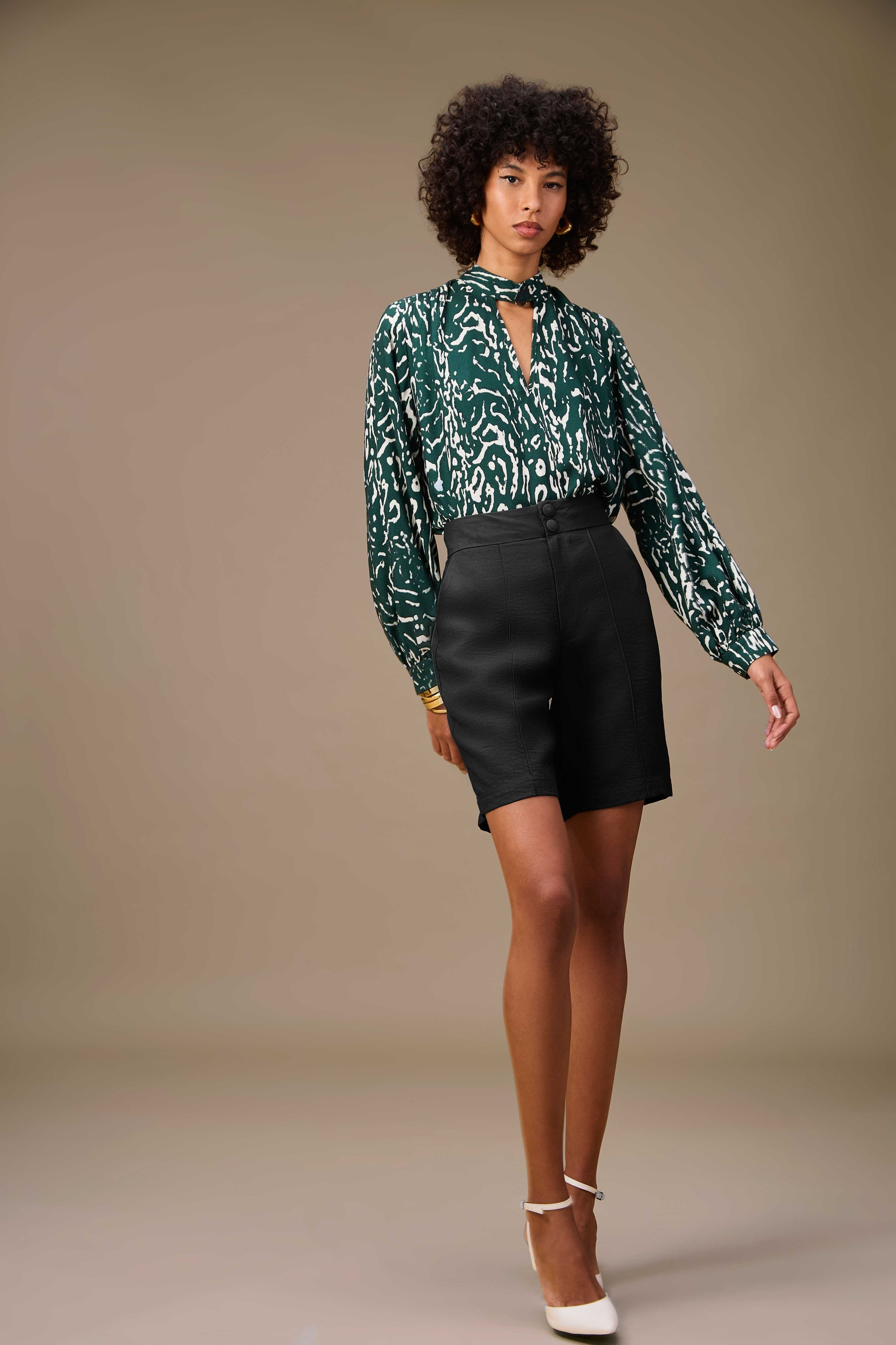 Bermuda Maria.Valentina Reta Alta Preto - Maria.Valentina